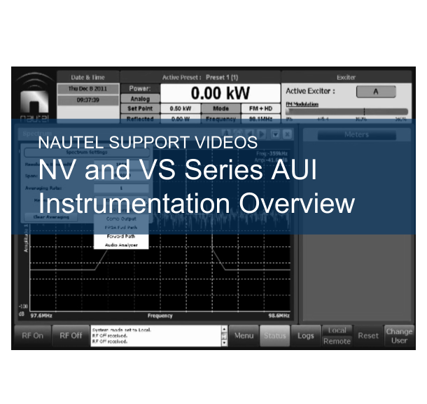 NV and VS Series AUI Instrumentation Overview - Nautel Broadcast